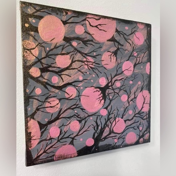 Art | 8x8 Original Acrylic Canvas Painting Alien Pods By Shannon ...
